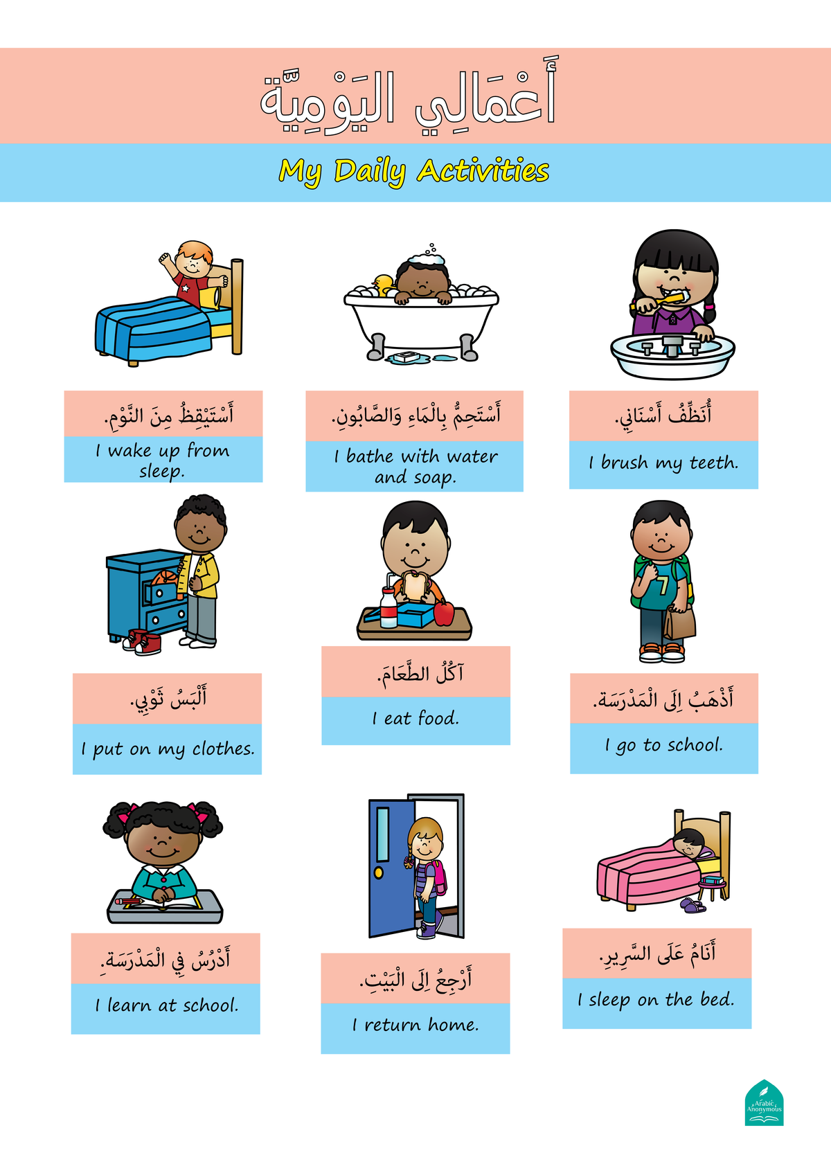 My Daily Activities Resource Pack — Arabic Anonymous